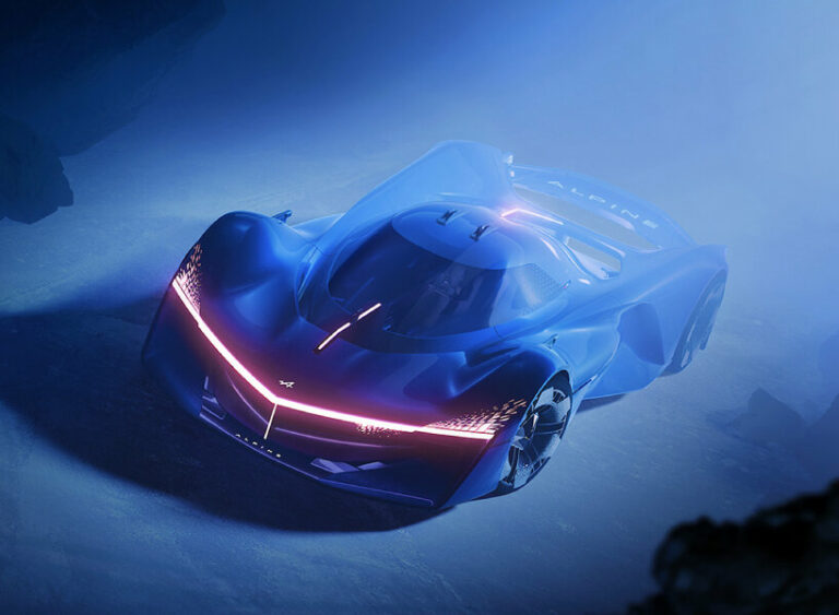 alpine's alpenglow hypercar to run on hydrogen in endurance track race ...
