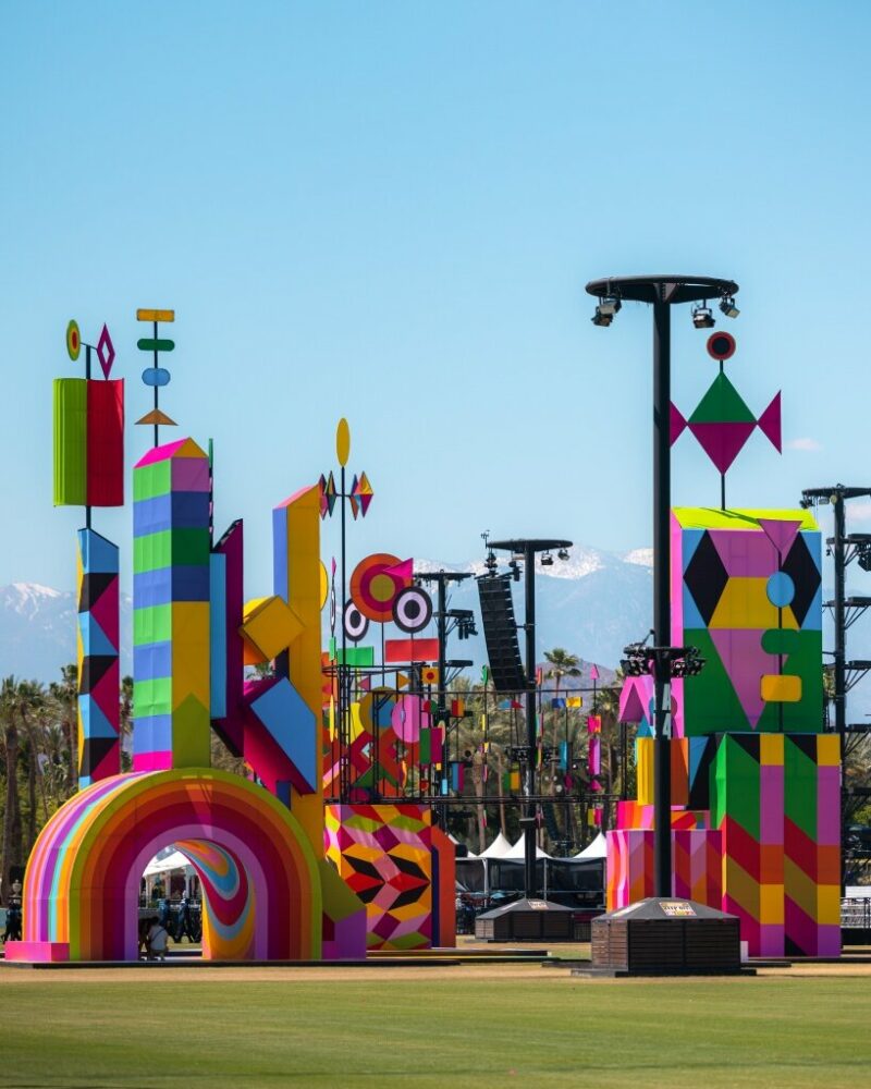 morag myerscough's kinetic installation enlivens coachella desert