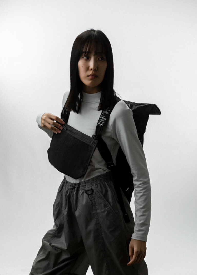 circular and recyclable FREITAG backpack is made of only one material, from fabric to straps