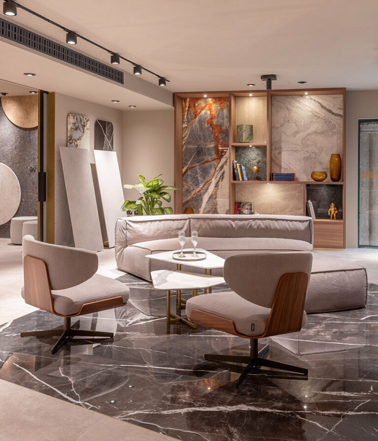 iris ceramica group's ceramic installation leads to new showroom