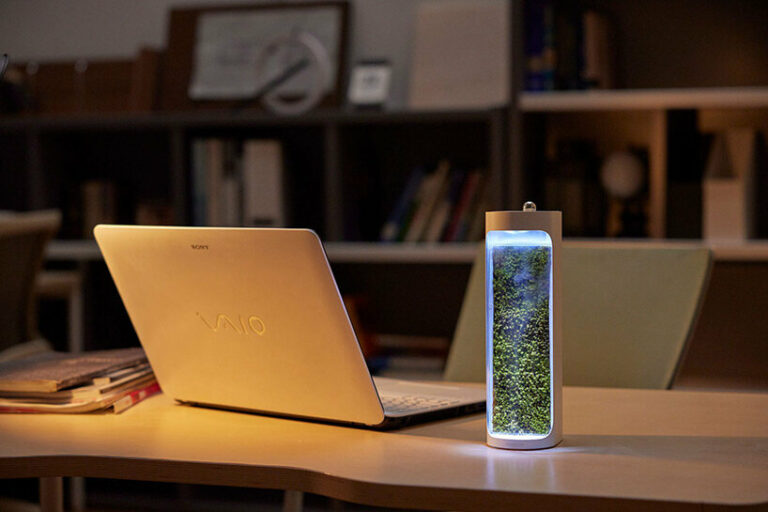 moss air by mosslab: the desktop-sized air humidifier & purifier