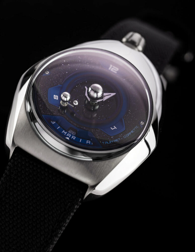 spaceone’s titanium tellurium watch replicates the earth and moon’s ...