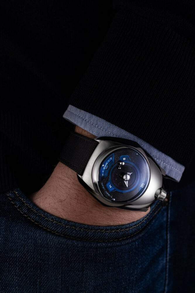 spaceone’s titanium tellurium watch replicates the earth and moon’s ...