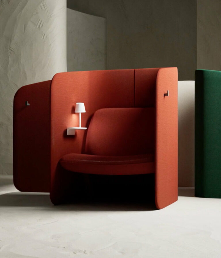 boss design introduces frida, a booth for concentration or relaxation