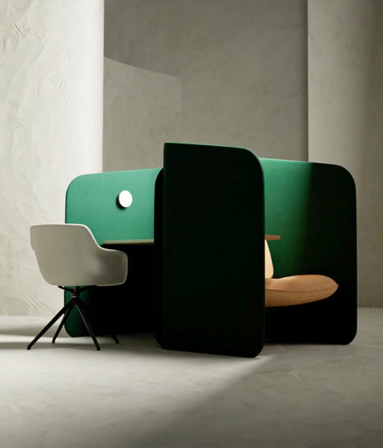 boss design introduces frida, a booth for concentration or relaxation