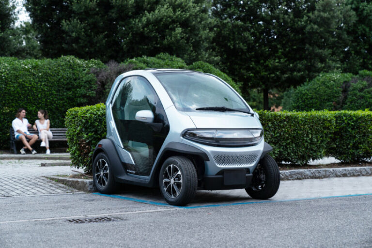 electric microcar ‘eli ZERO’ has transparent glass doors and trunk ...