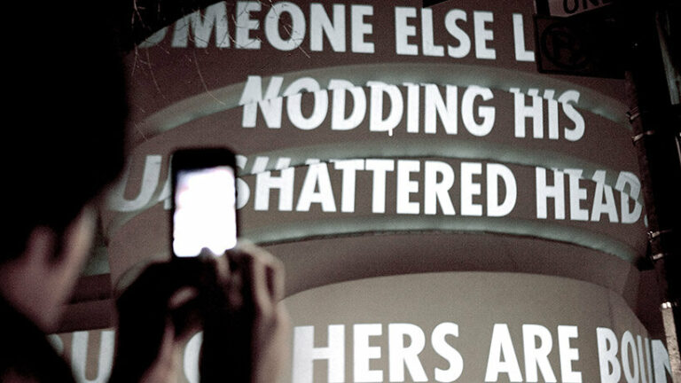 jenny holzer: light line takes over new york's guggenheim museum
