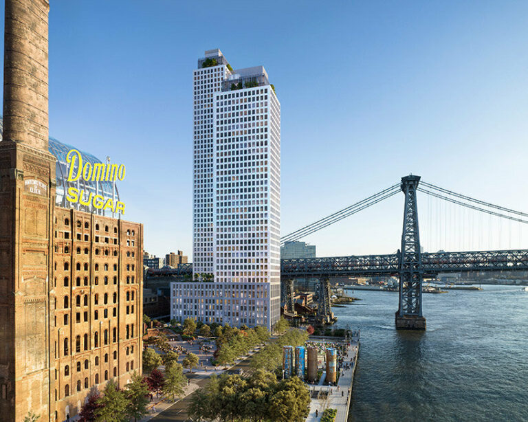 annabelle selldorf gives 'one domino square' an iridescent facade