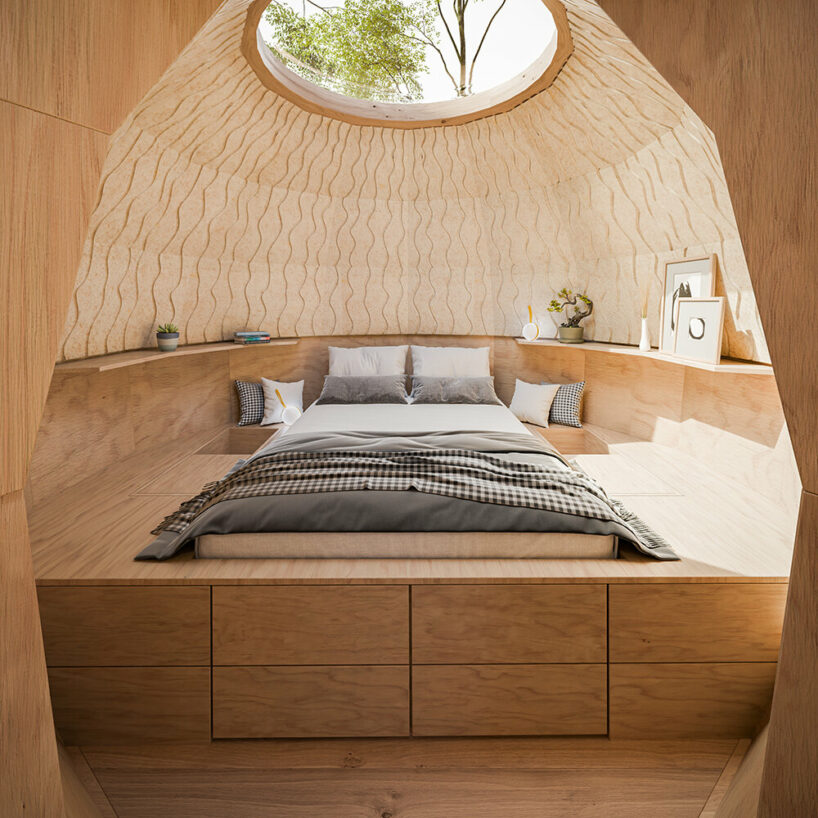 the first mycelium building will sprout in czechia as a glamping hub