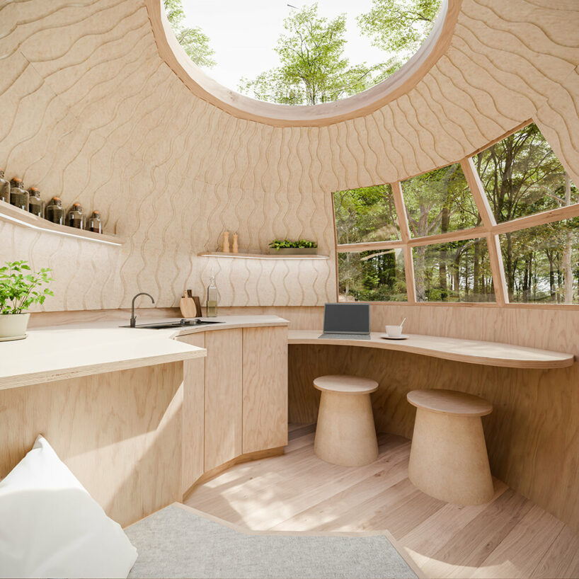 the first mycelium building will sprout in czechia as a glamping hub