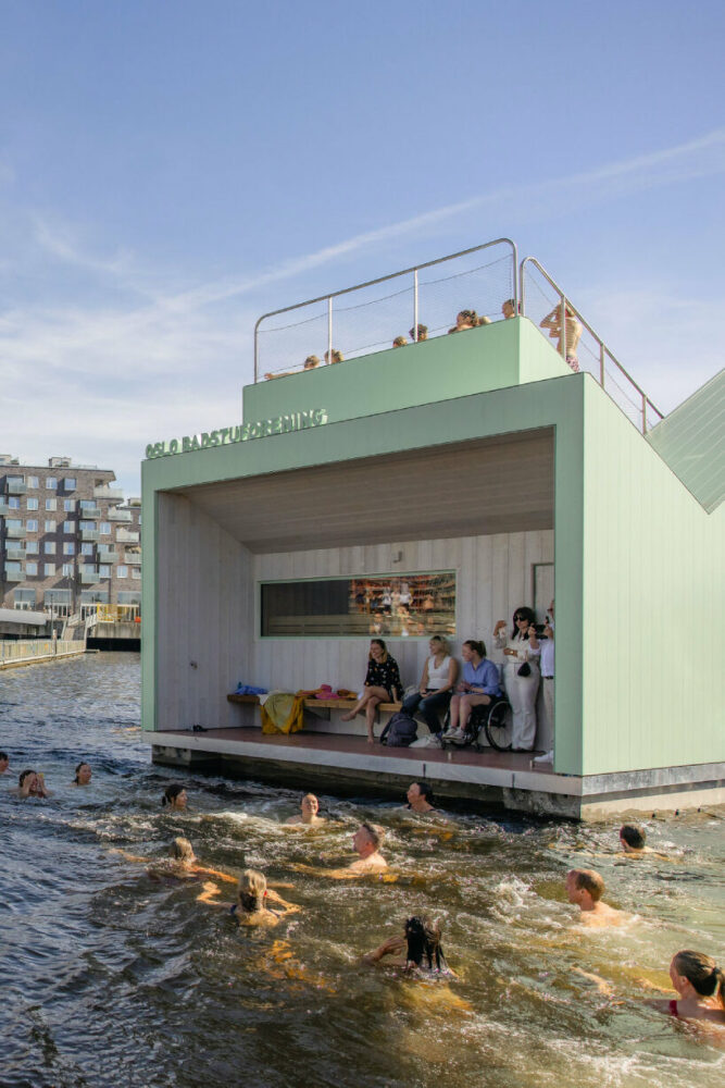 estudio herrero's trosten is oslo’s first floating, accessible sauna