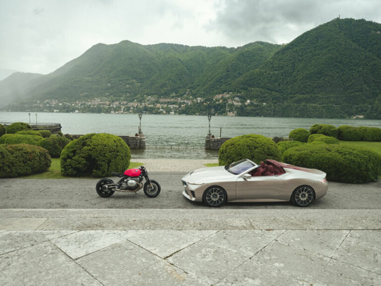 aluminum tank colored in hot pink shines through BMW motorrad’s R20 ...