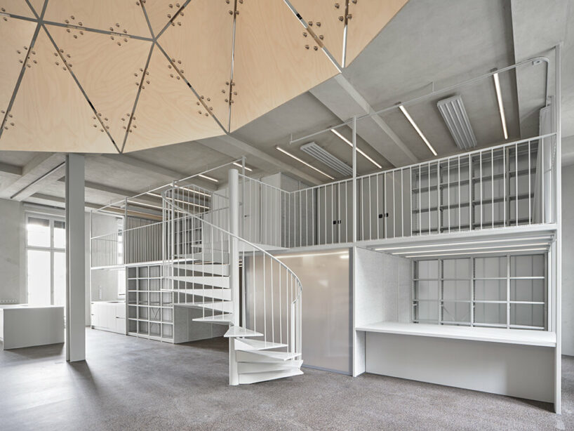 three massive domed lamps take over FAR's apartment rungestrasse in berlin