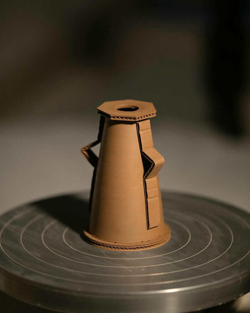 cardboard pottery? jacques monneraud's ceramic vessels look like they ...