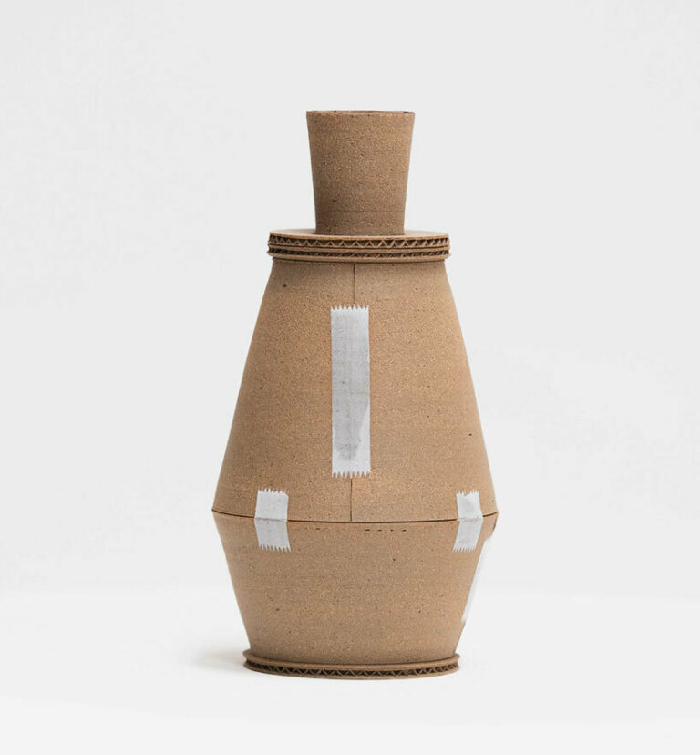 cardboard pottery? jacques monneraud's ceramic vessels look like they ...