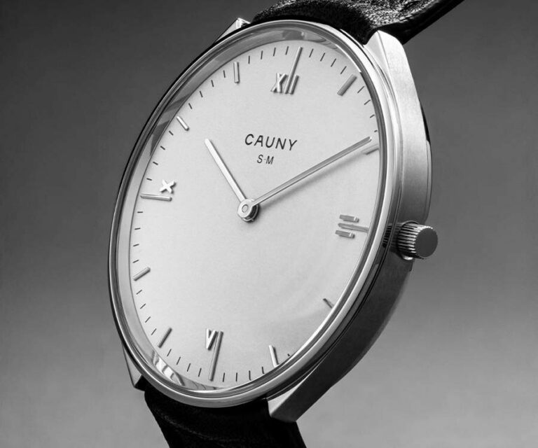 curved spring bars embrace cauny watch's case designed by eduardo souto ...