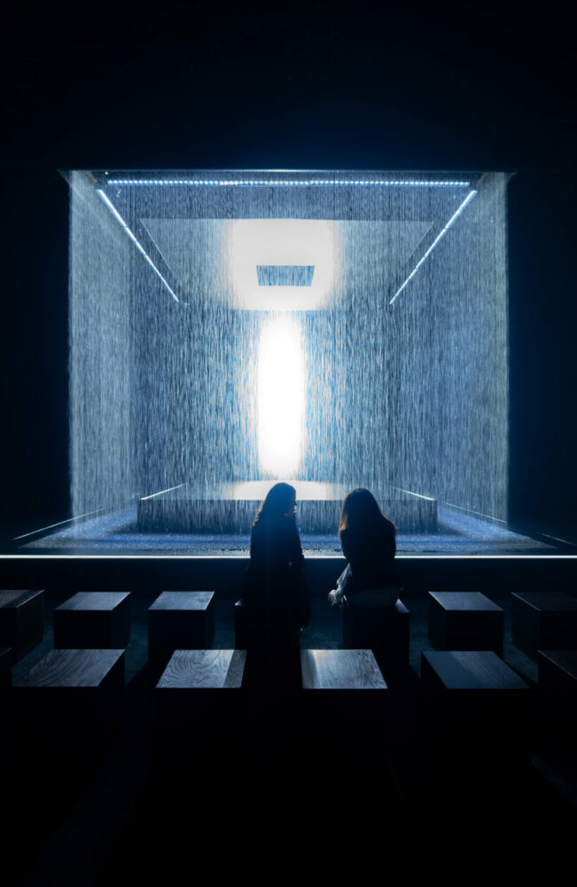 es devlin and a ‘box of rain’ - inside her light and water installation for BMW at art basel 2024