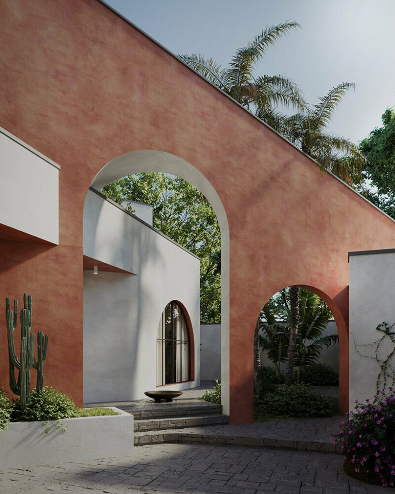 iranian architects sculpt 'jan-E ja villa' with layered walls and arches