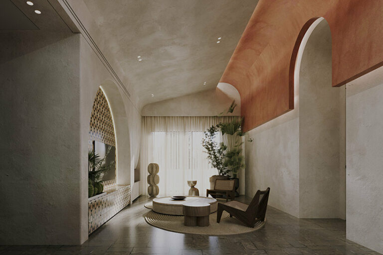 iranian architects sculpt 'jan-E ja villa' with layered walls and arches
