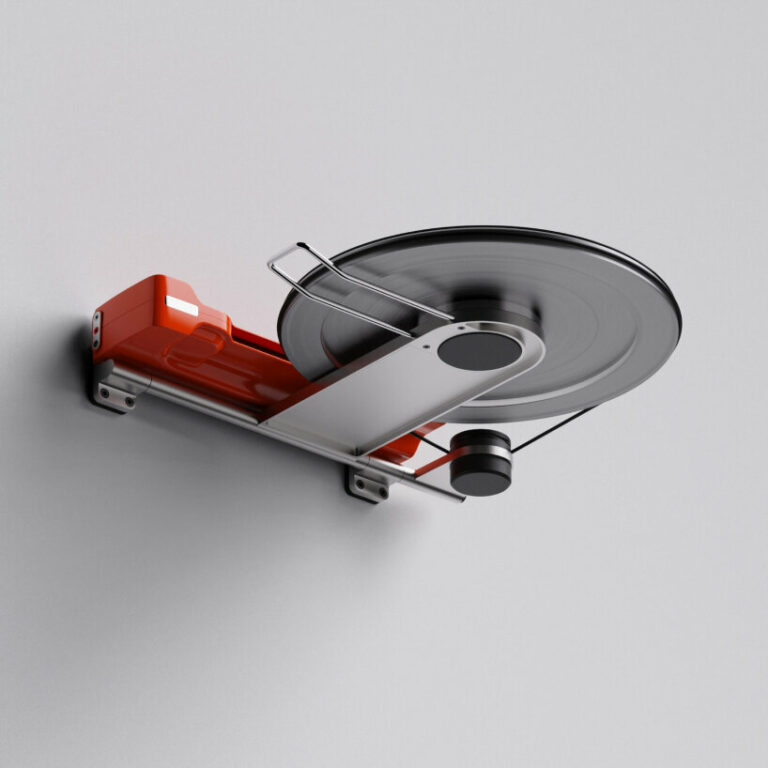 vinyl records hover in oscar olsson’s fully automatic, wall-mounted ...
