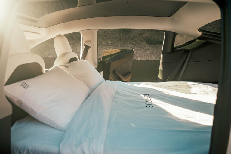 tesla owners who want to sleep in their cars can unfold snuuzu’s self ...