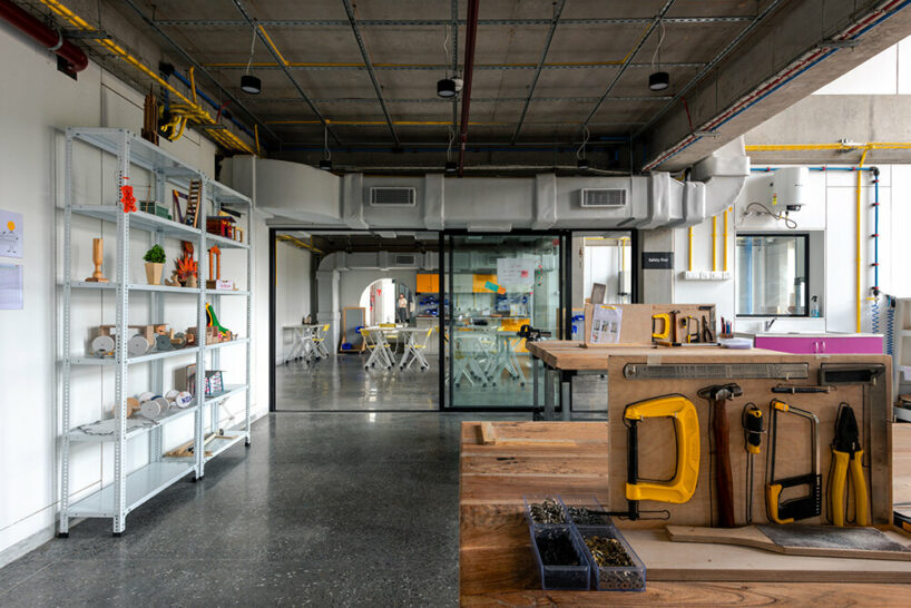 third space by studio saar in rajasthan boasts patterned jali screens