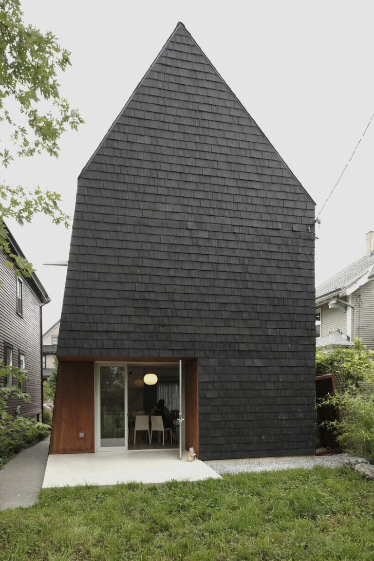 angled all-black residence by asap echoes new york's architectural heritage