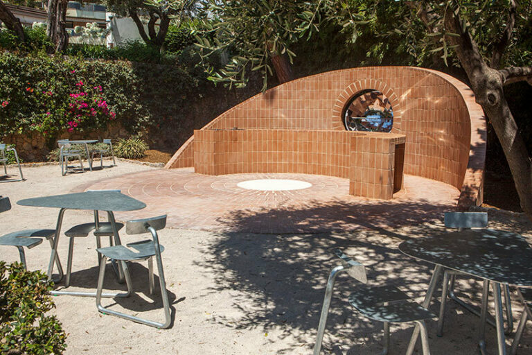 heliotropic brick-clad pavilion by guillaume aubry chases the sun's ...