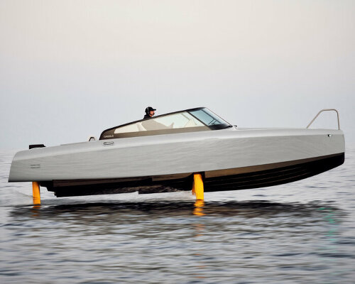 the zebra is an electric wooden boat for silent sea rides