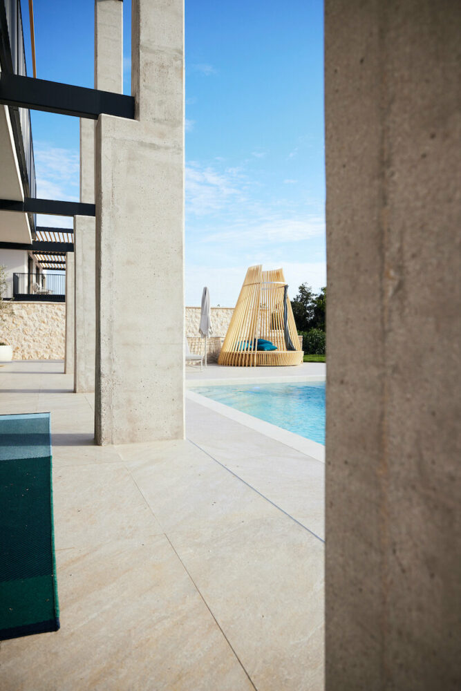 concrete-framed 'punta skala' villas by labvert overlook the adriatic ...