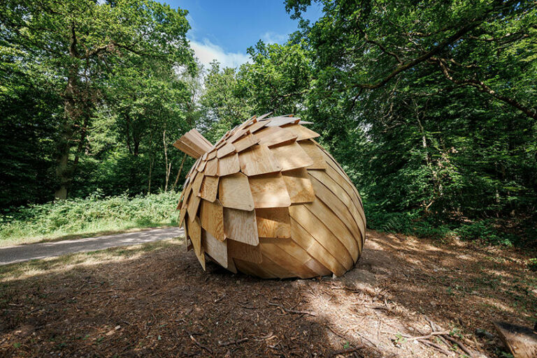 sculptural installations transform french forest into forêt monumentale exhibition