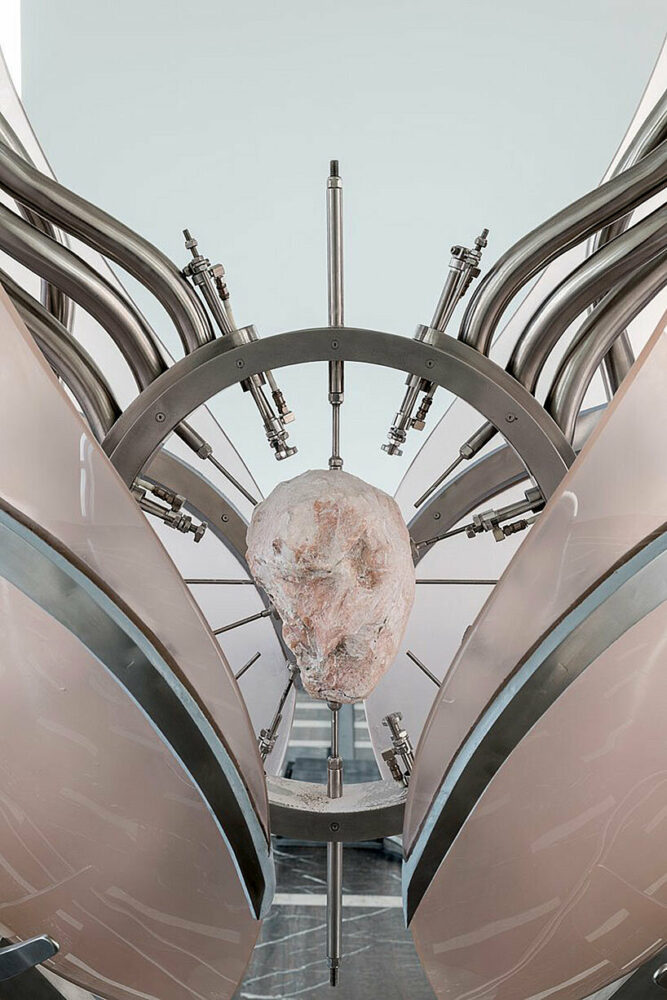 alienesque animatronic sculptures land at ivana bašić's schinkel ...