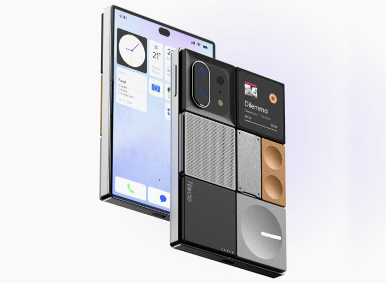 modular AI smartphone has swappable nodes on the back, from speakers to ...