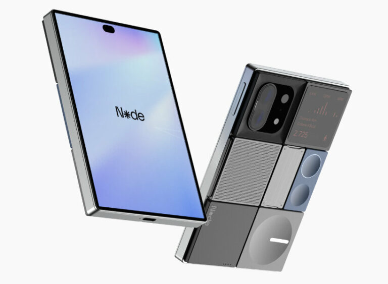 modular AI smartphone has swappable nodes on the back, from speakers to ...