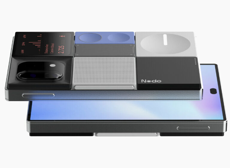 modular AI smartphone has swappable nodes on the back, from speakers to ...
