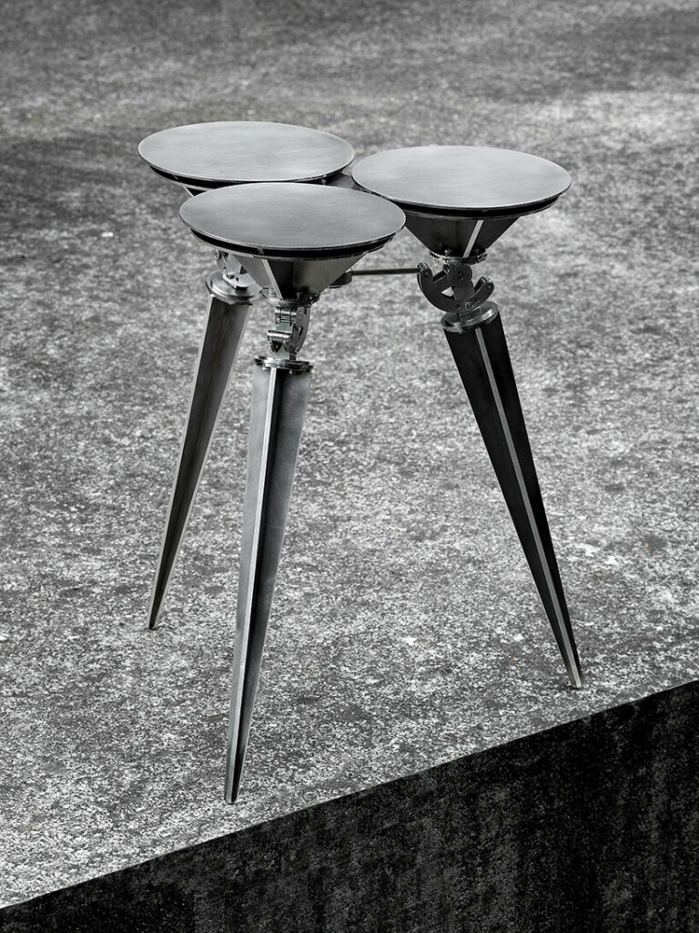 terrain-adaptive cone stool by sukchulmok studio reinterprets common ...