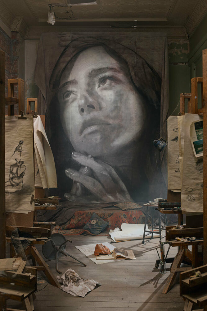 rone's mural portraits breathe new life inside historic perth gallery