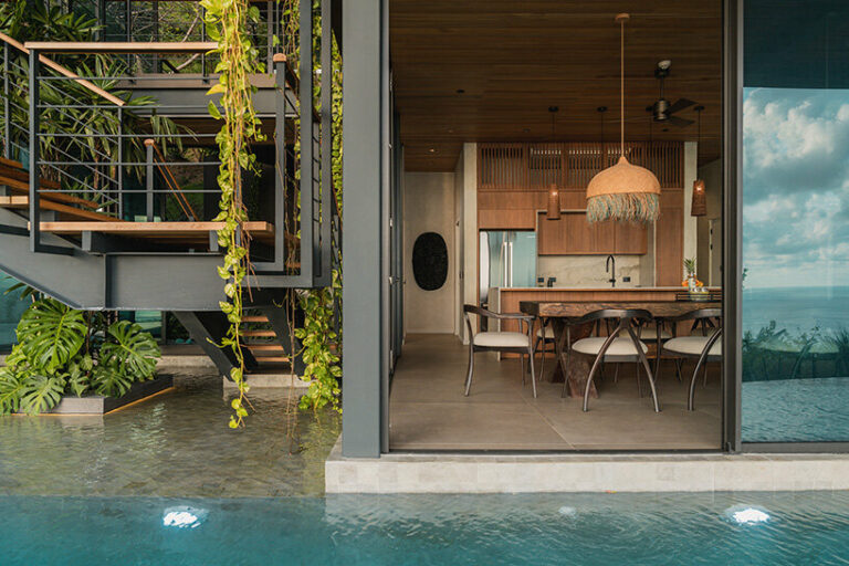 'weightless' timber rooftop shades studio saxe's home in costa rica