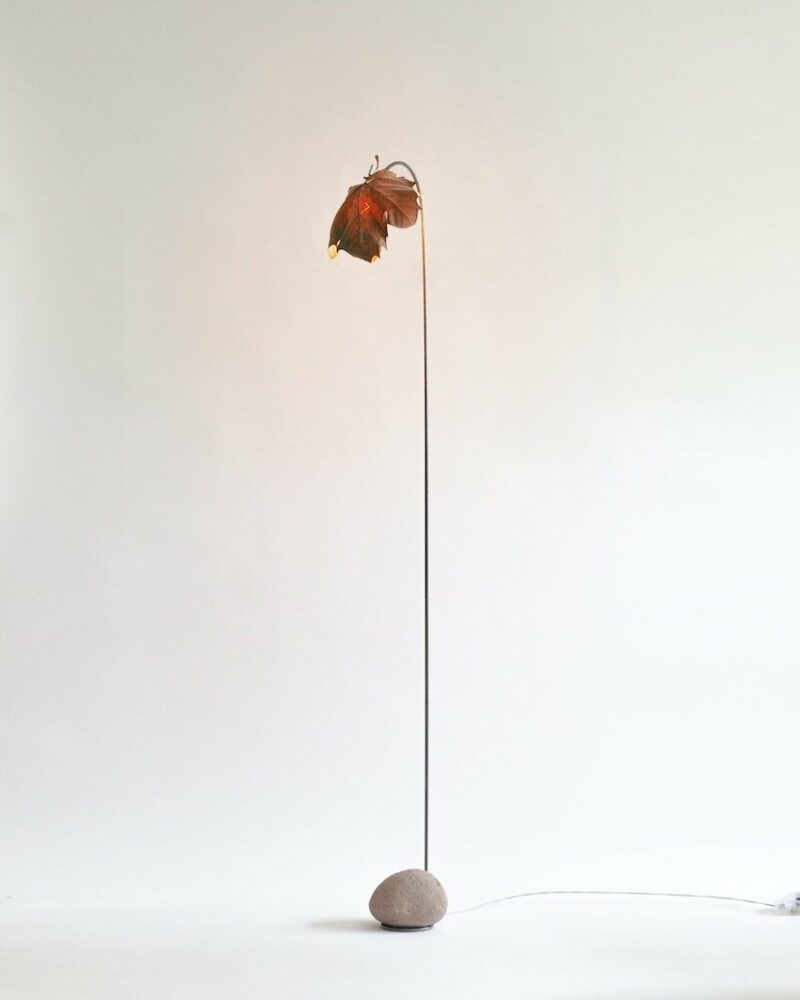 swappable rocks and leaves customize your nature-inspired lamp