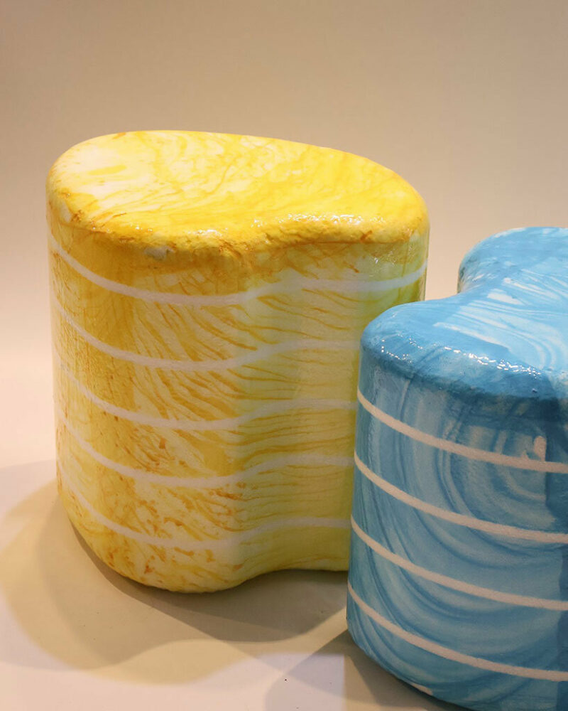 water transfer printing brings melting colors to life in jiwon jung's ...