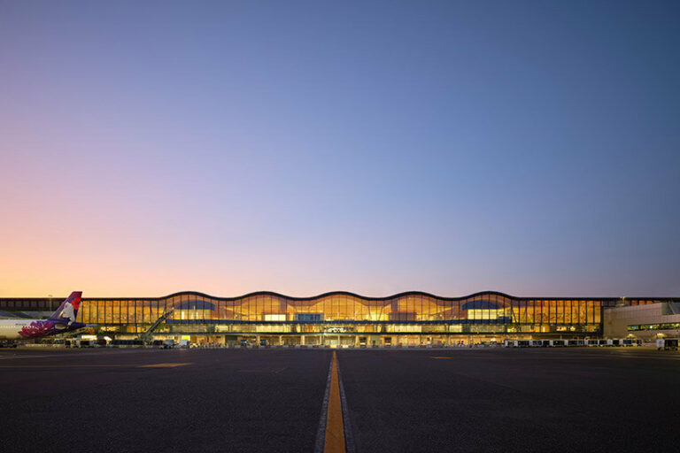 world's largest mass timber airport opens to travelers in portland