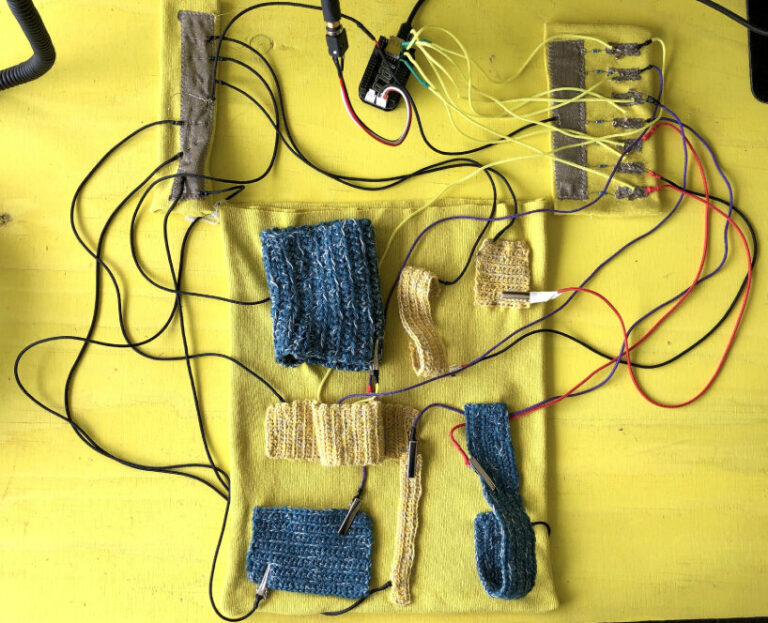 e-textiles make sounds like electronic musical instruments when users ...