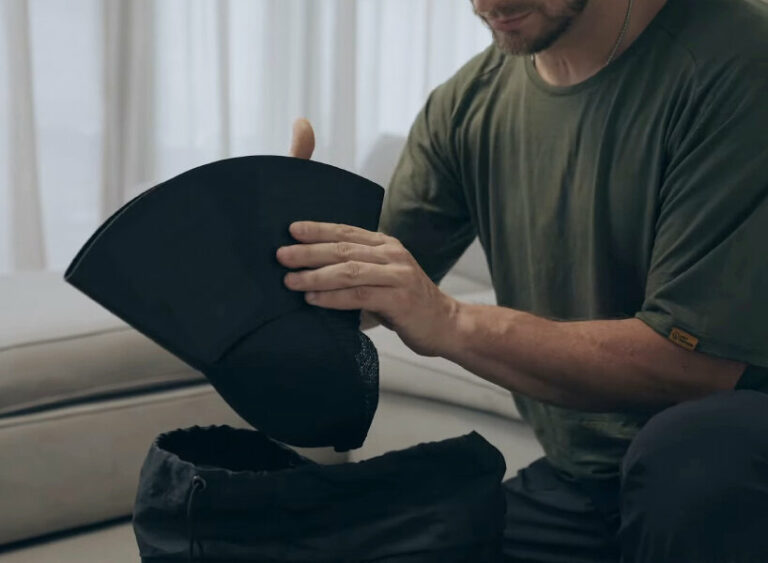 ecoflow’s power hat has solar panels so users can charge their devices ...