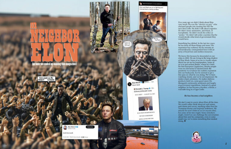 elon magazine's surreal imagery & investigative research uncover musk's ...