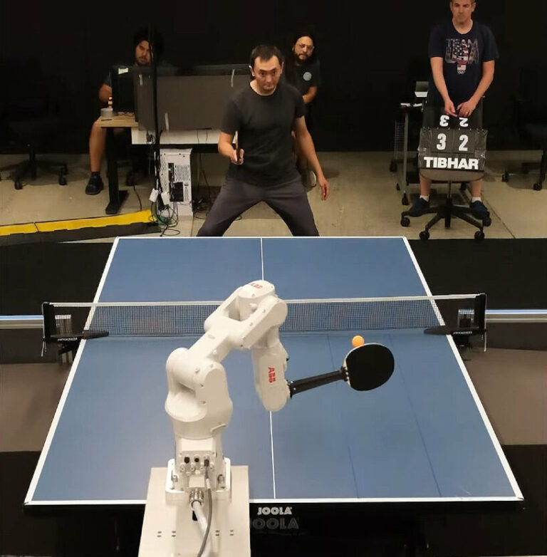 google deepmind’s robot arm can play competitive table tennis like a ...