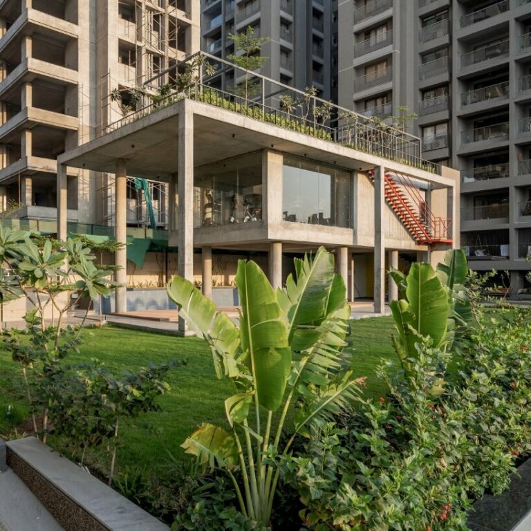 UA lab's concrete shell pavilion forms inclusive residential community ...