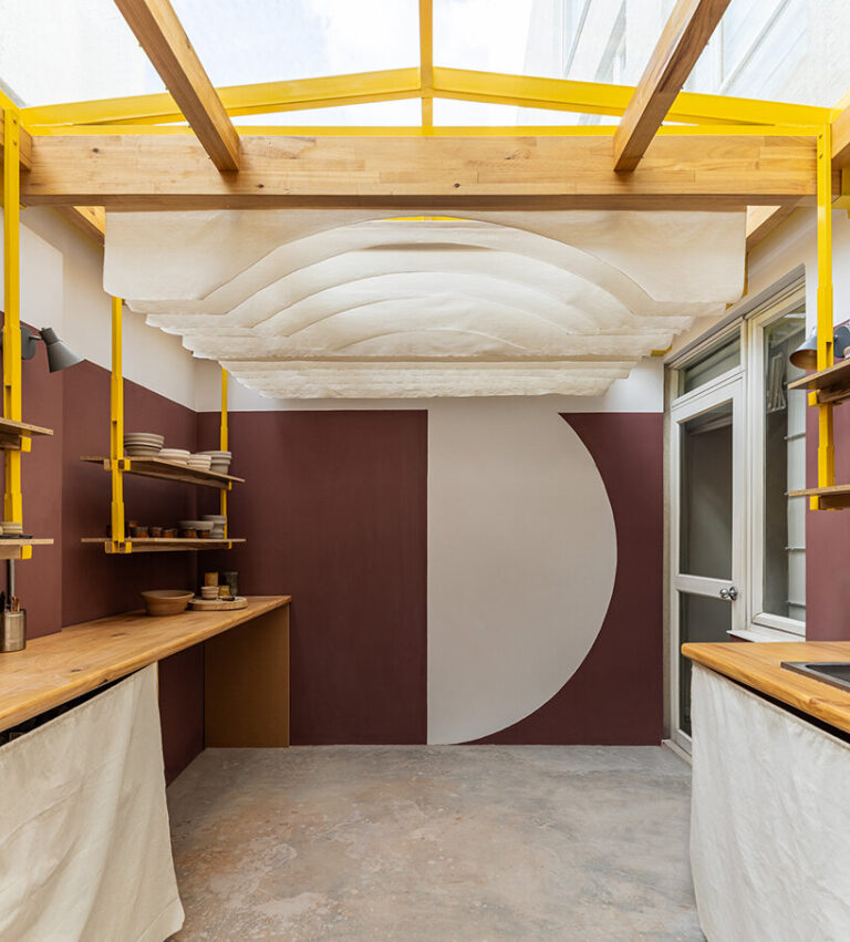 1028arq turns 12-square-meter terrace into ceramics studio under dome ...