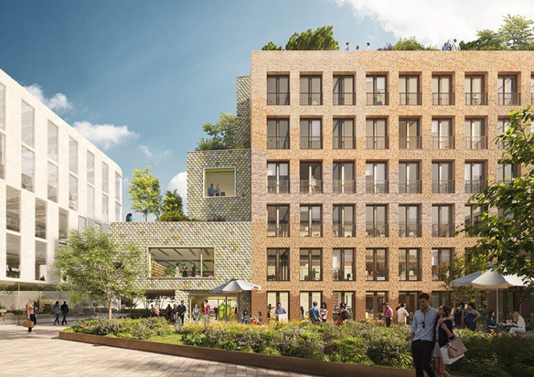 'pretty plastic' fish scale facade wraps MVRDV's MONACO offices