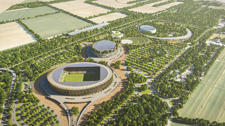 marazzi architetti's bosco dello sport in venice alludes to DNA strands