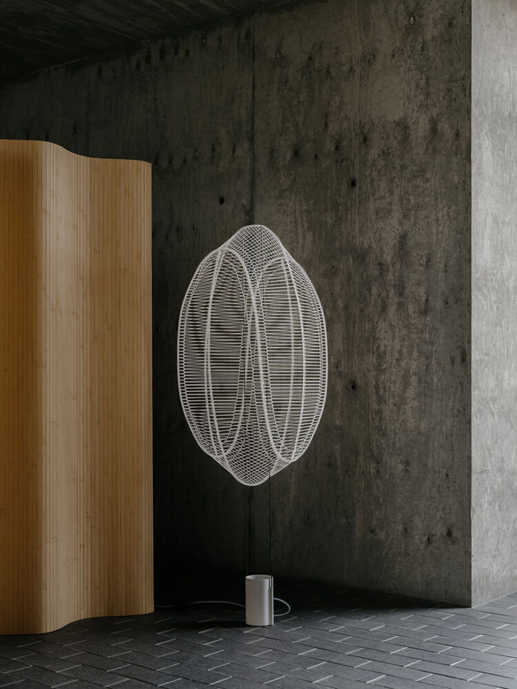 Raw Edges Introduces Eco Conscious Sculptural Mesh Lighting Series At